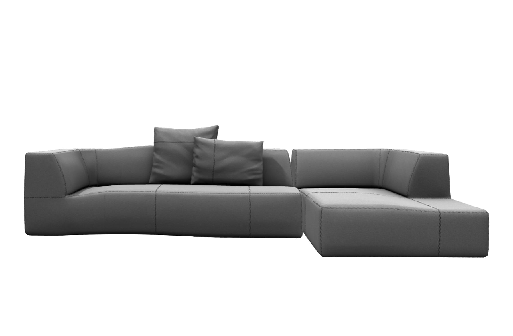 B B Italia Bend Sofa With Right Chaise Fabric | Space Furniture